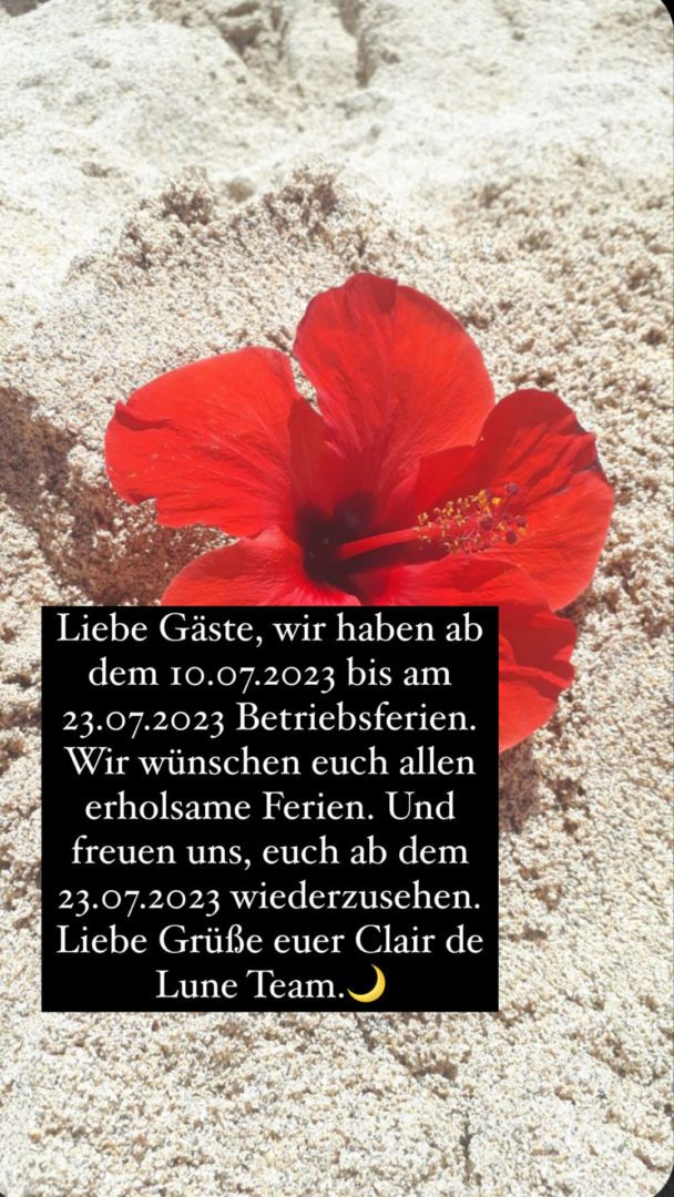 Tagesplan | Clair de Lune